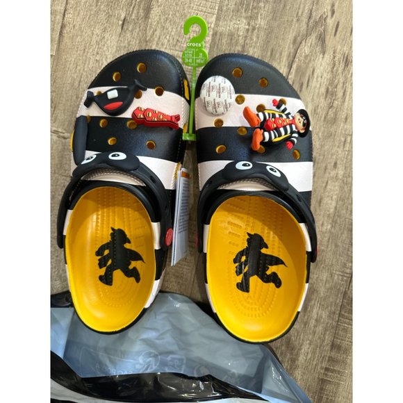 CROCS | Shoes | Mcdonalds X Crocs Unisex Hamburglar Classic Clog Size M7w9 Black White Striped ...